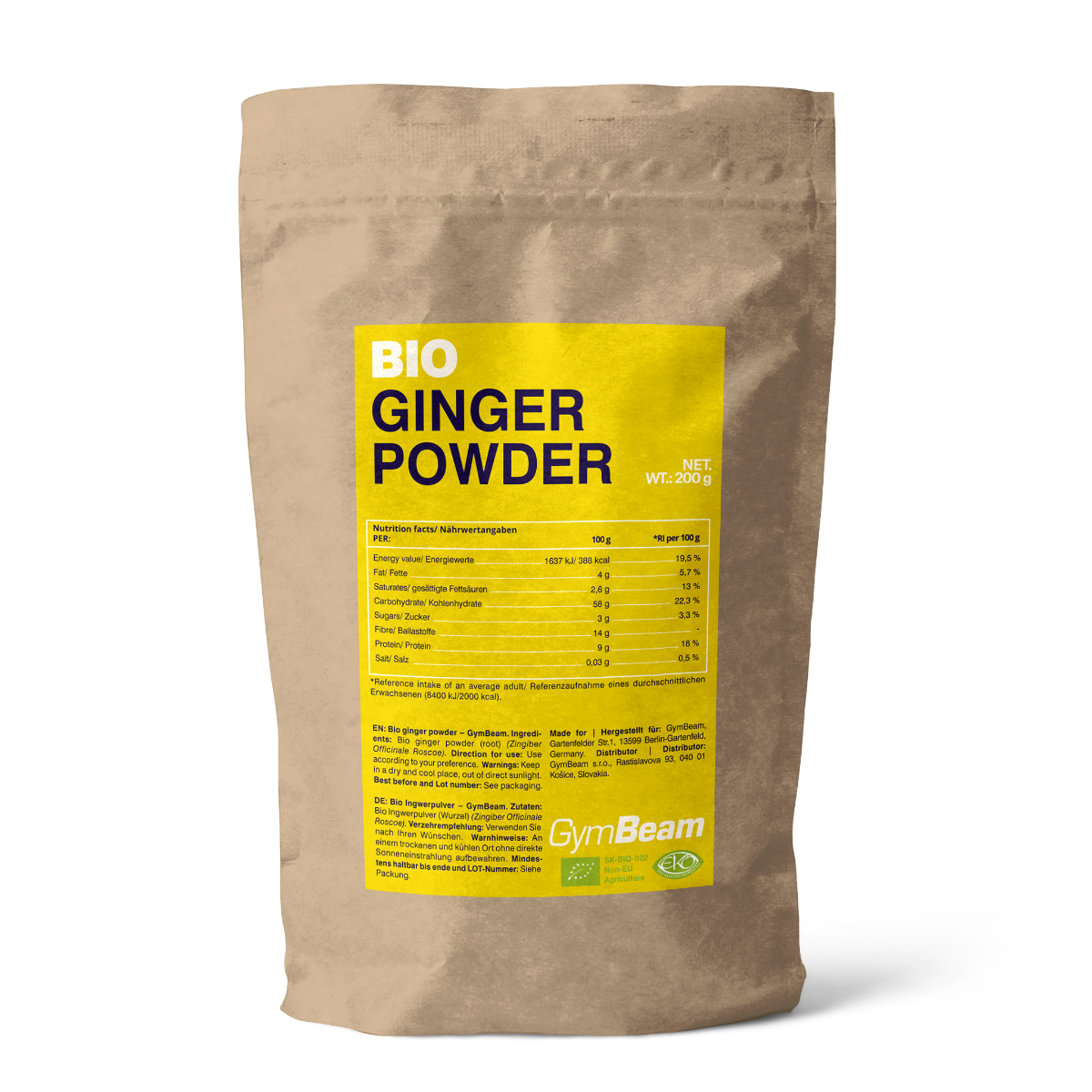 BIO Ginger 200 g - GymBeam | GymBeam.com