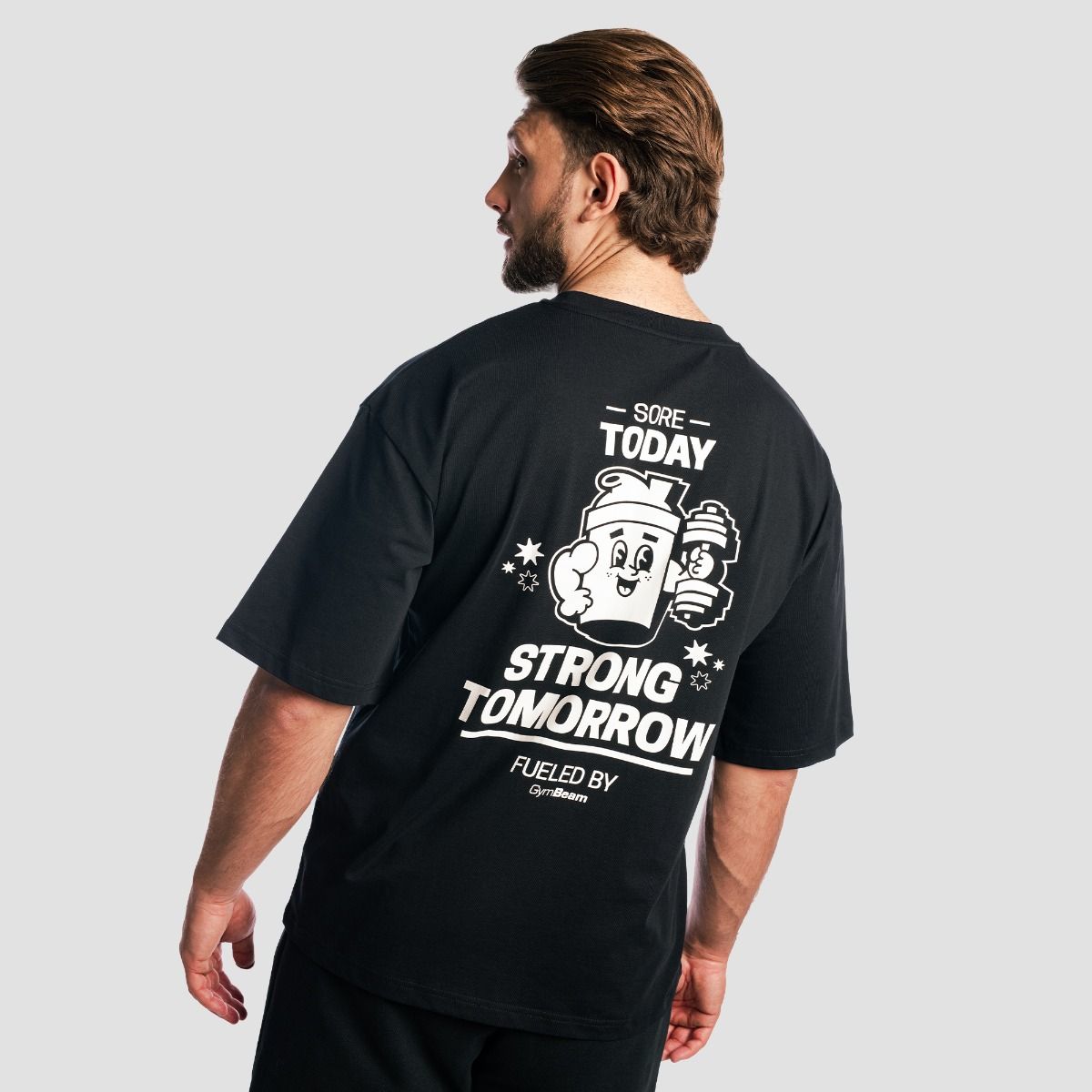 Shaker Boxy T-Shirt Black - GymBeam | GymBeam.com
