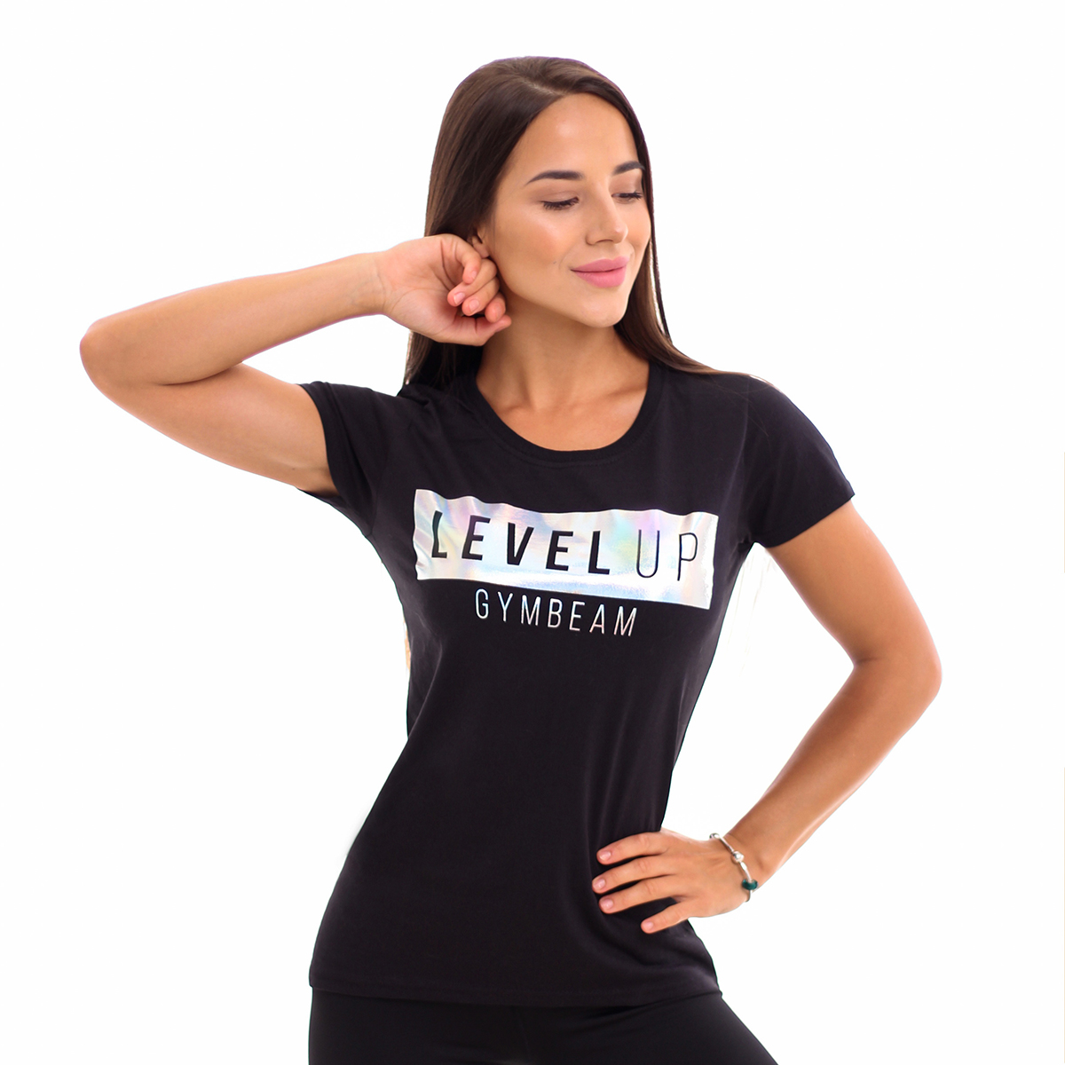 Women’s Level Up T-Shirt Black - GymBeam | GymBeam.com