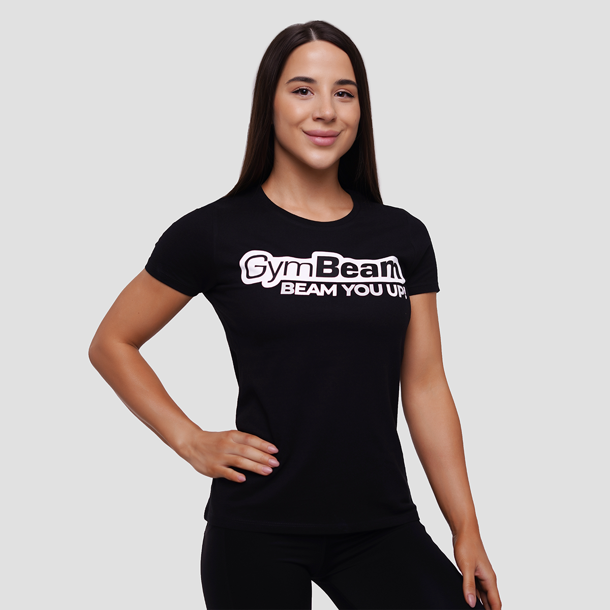 Women‘s Beam T-Shirt Black - GymBeam | GymBeam.com