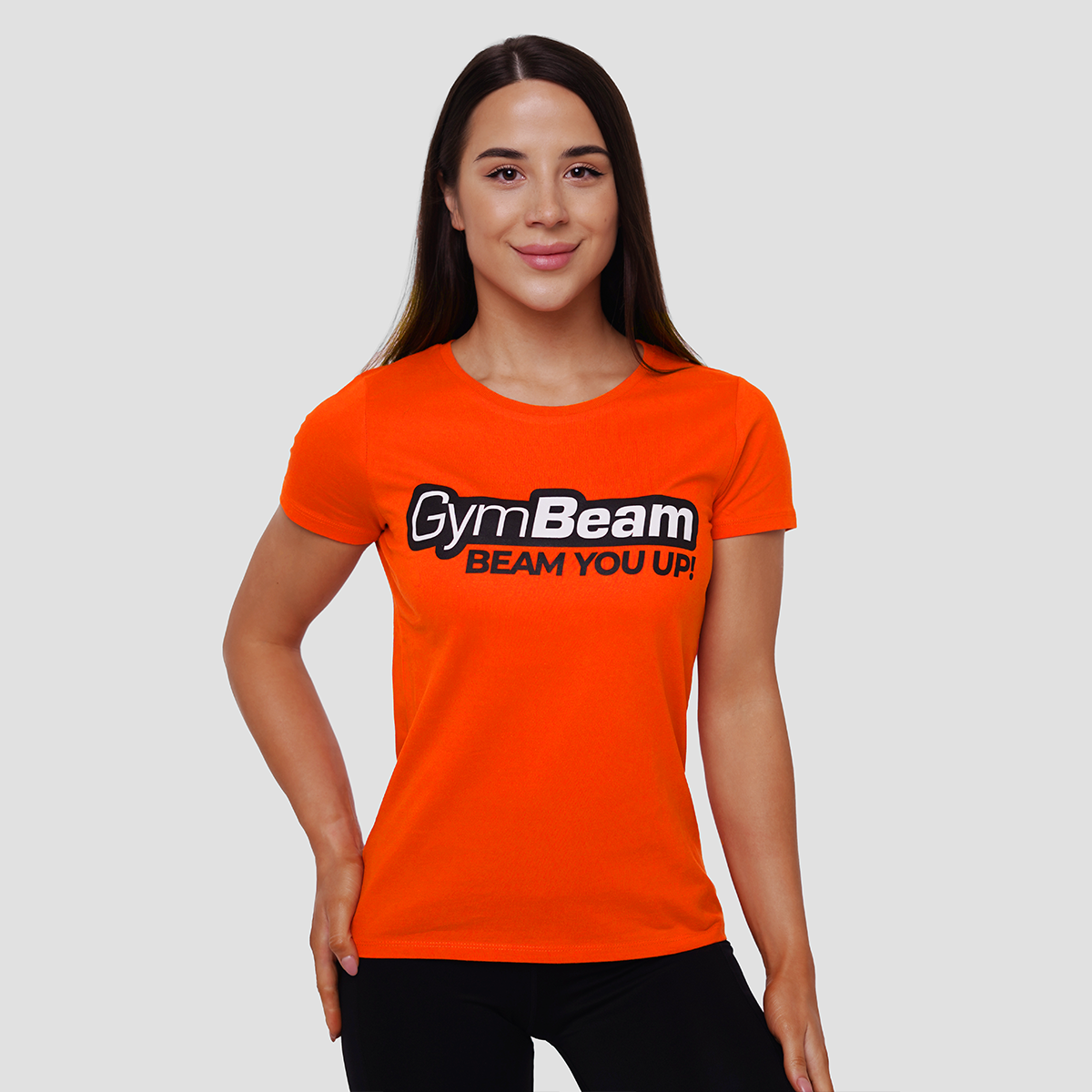 Women‘s Beam T-Shirt Orange - GymBeam | GymBeam.com